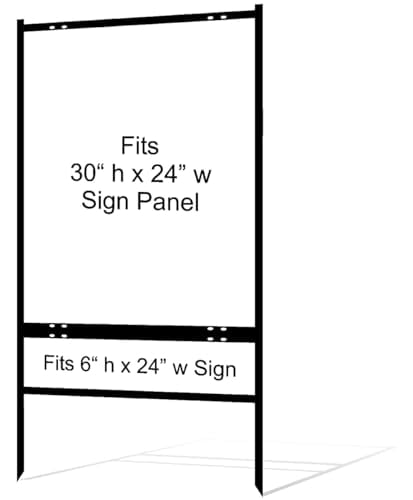 Real Estate Yard Sign Metal H Frame with Rider (Pack of 3) - Steel Real ...