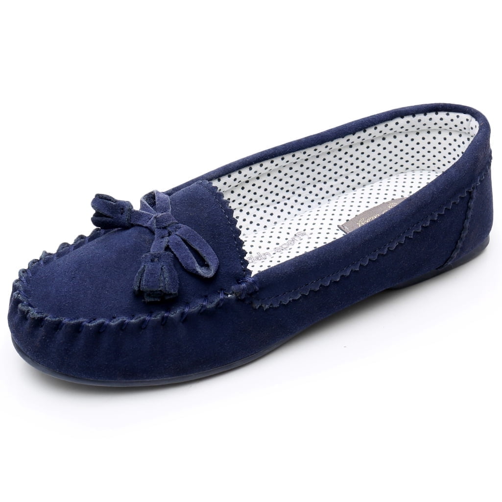 Real Fancy Moccasin Slippers for Women Flat Casual Comfortable Loafer ...