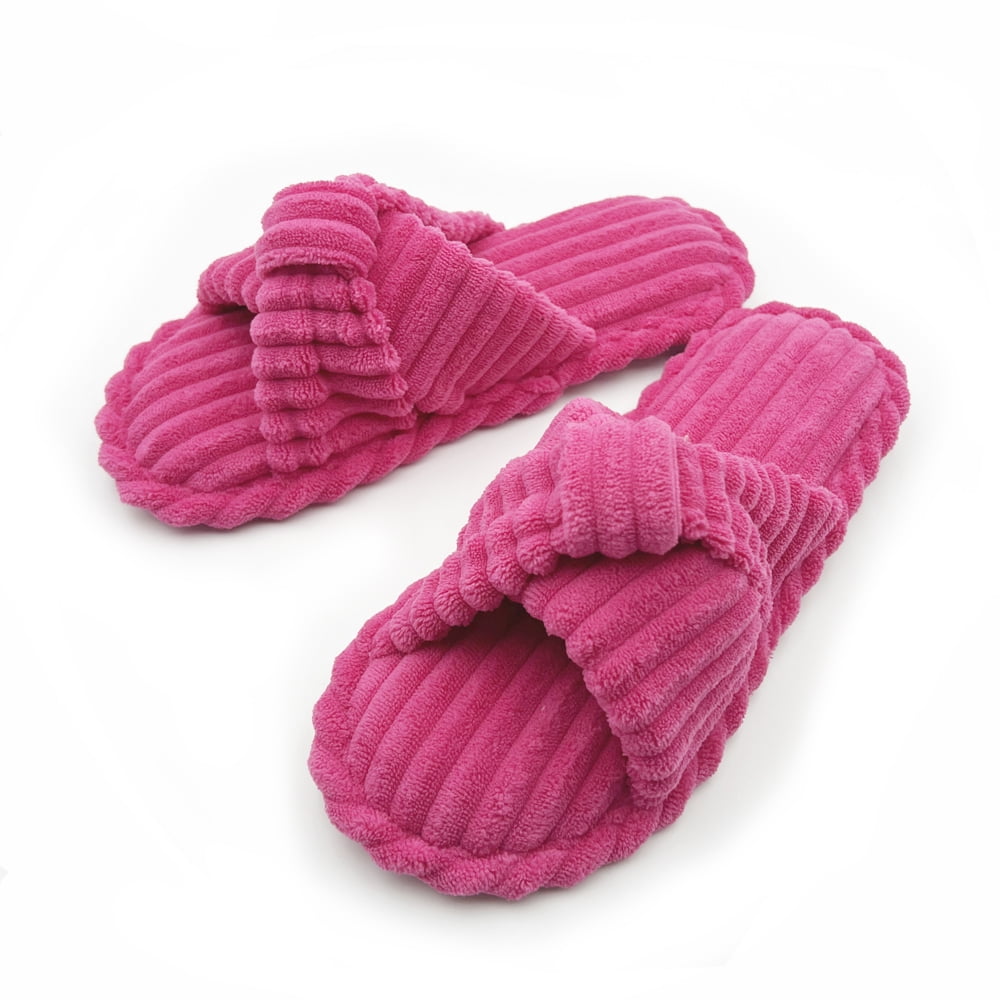 Real Fancy Women Memory Foam House Womens Slipper Slides Home Bedroom ...