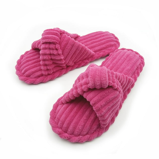 Real Fancy Women Memory Foam House Womens Slipper Slides Home Bedroom ...