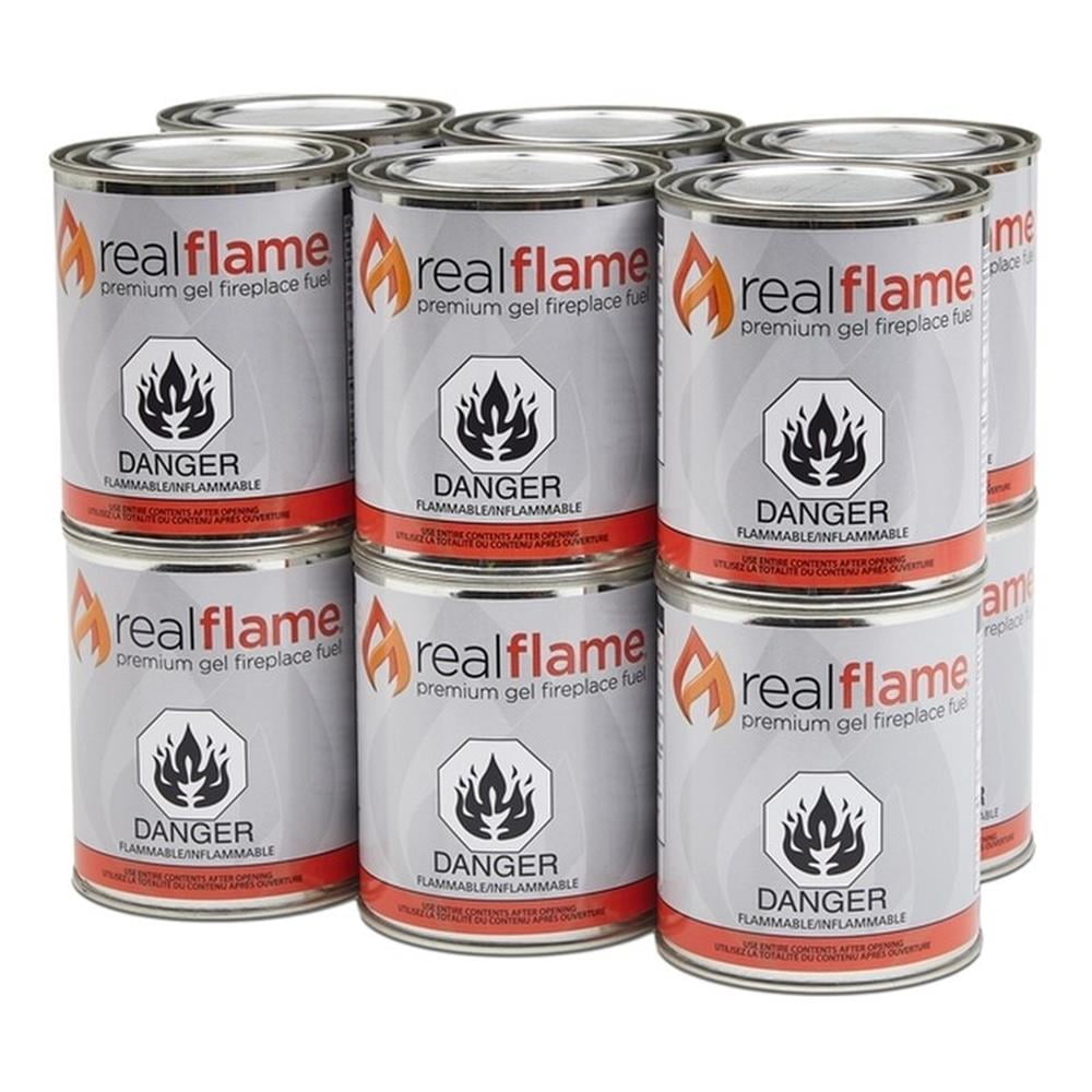 Real Flame 13 oz Gel Fuel 12 Pack, Clean-Burning, Indoor Outdoor ...