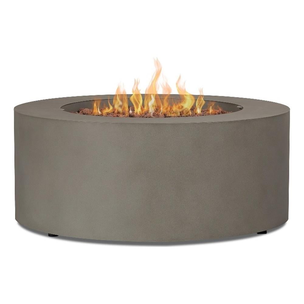 Real Flame Aegean Round Contemporary Steel Propane Fire Table in Mist ...