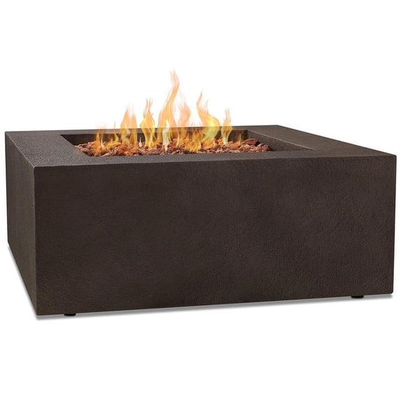 "Real Flame Baltic Outdoor Patio Coffee Fire Pit, 36.5"" Square Natural ...