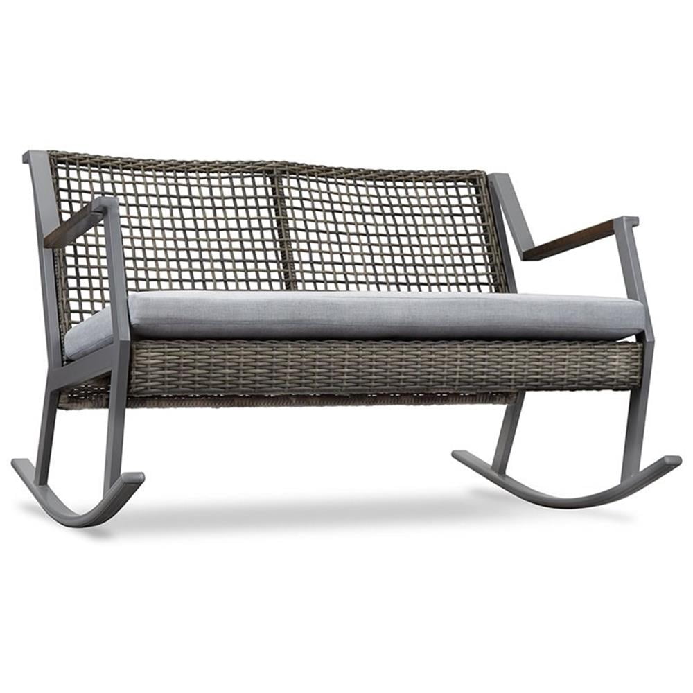 Real Flame Calvin Aluminum Patio Rocker Bench in Gray - Walmart.com
