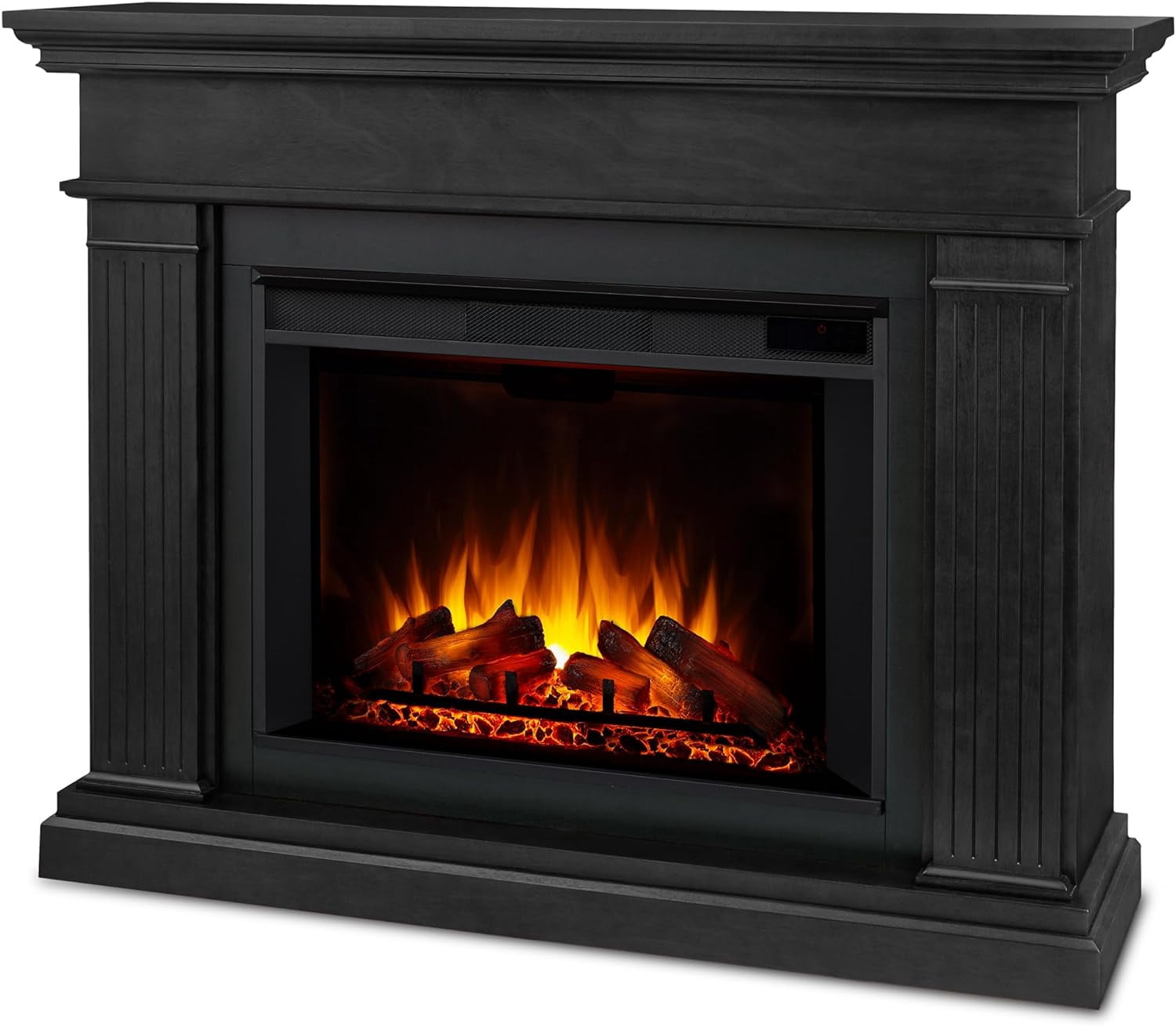 Real Flame Centennial 56" Electric Fireplace, Black, 6 Flame Colors ...
