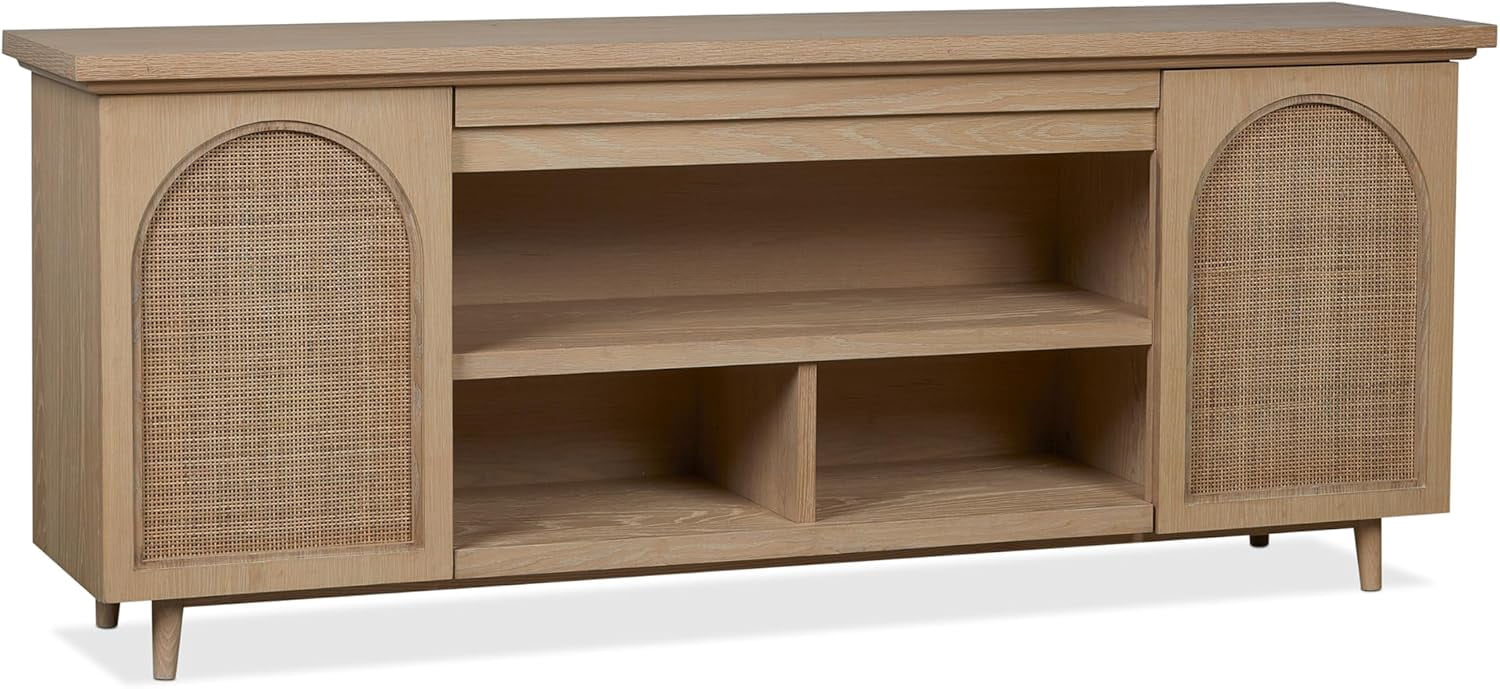 Real Flame Dahlia 76" TV Stand in White Oak - Walmart.com