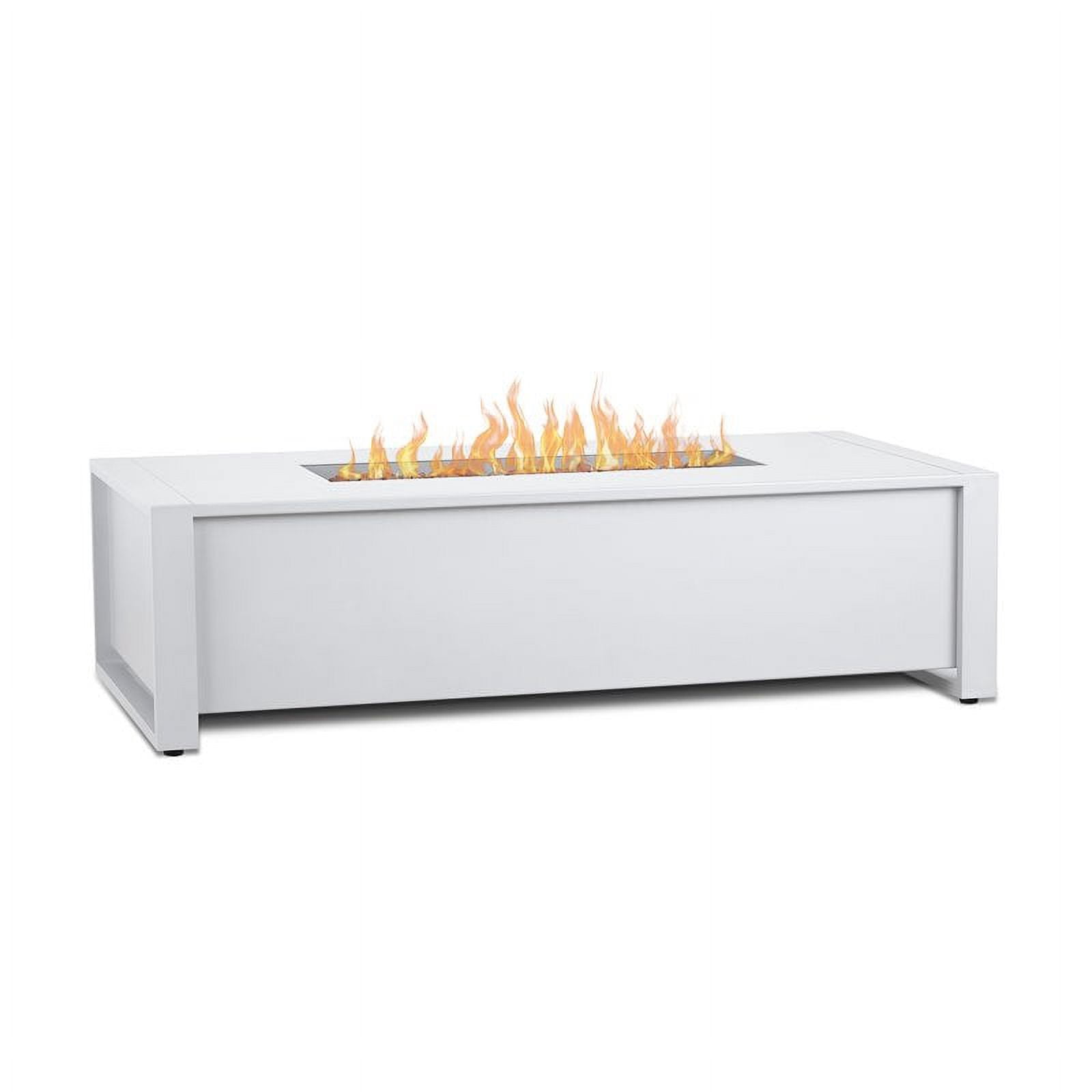 Real Flame Keenan 52" x 26" Aluminum Propane Fire Table in White ...