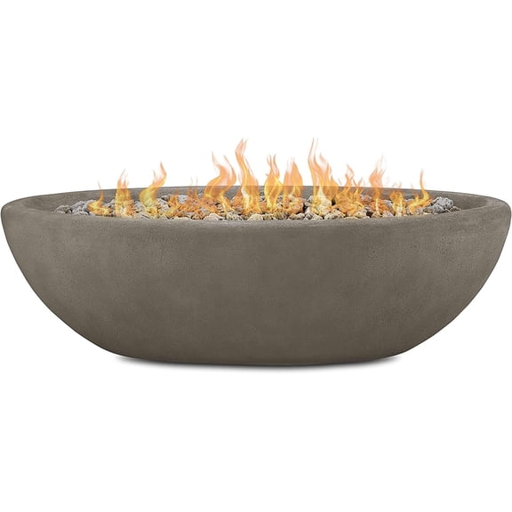 Real Flame Riverside 36" Round Concrete Fire Pit in Glacier Gray ...