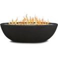 Real Flame Riverside 48" Oval Concrete Propane Fire Pit in Shale ...