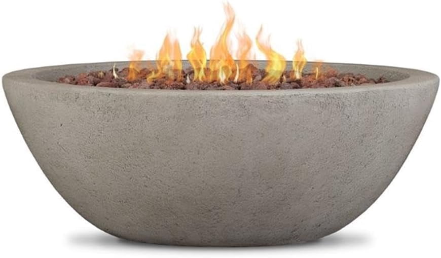 Real Flame Riverside 36" Round Concrete Fire Pit in Glacier Gray ...