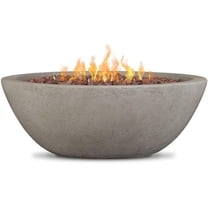 Real Flame Riverside 48" Oval Concrete Propane Fire Pit in Shale ...