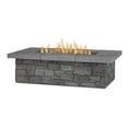 Sedona Rectangle Propane Fire Table in Gray with Natural Gas Conversion ...