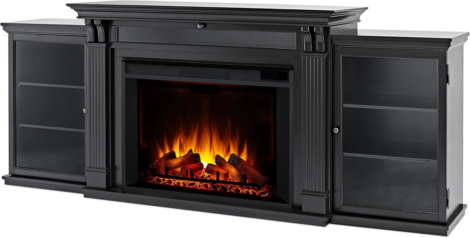 Real Flame Tracey 84" Grand Electric Fireplace TV Stand in Black ...