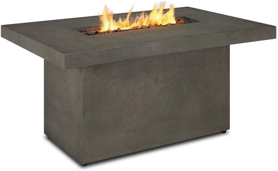 Real Flame Ventura 50" Rectangle Propane or Natural Gas Fire Pit Table ...