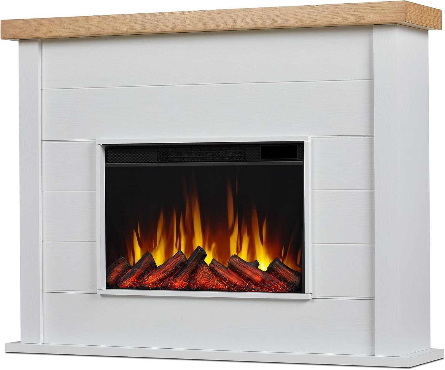 "Real Flame Marshall Standalone Modern Wood Electric Fireplace for ...