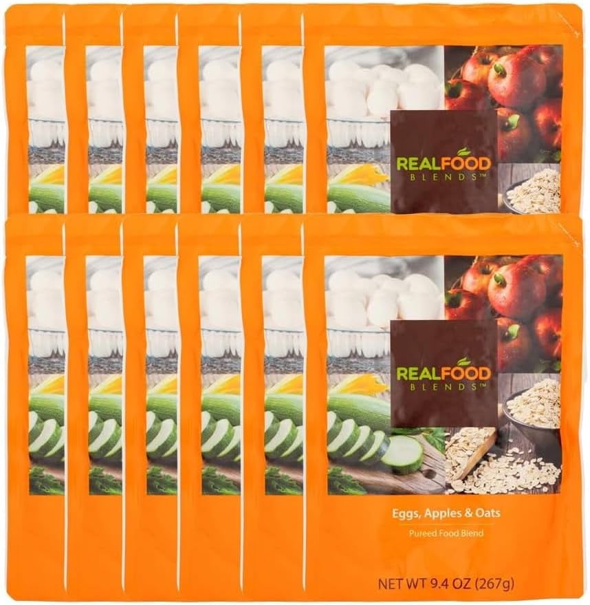 Real Food Blends Eggs, Apples & Oats - Pureed Food Meals for Tube ...