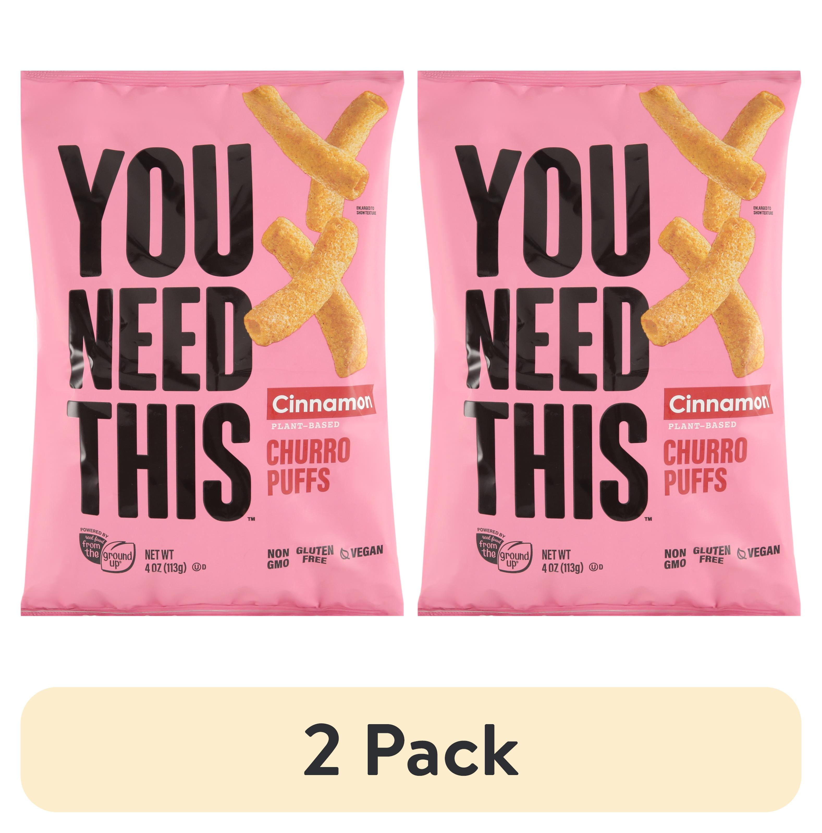 (2 pack) From the Ground Up You Need This Cinnamon Churro Puffs, 4 oz ...