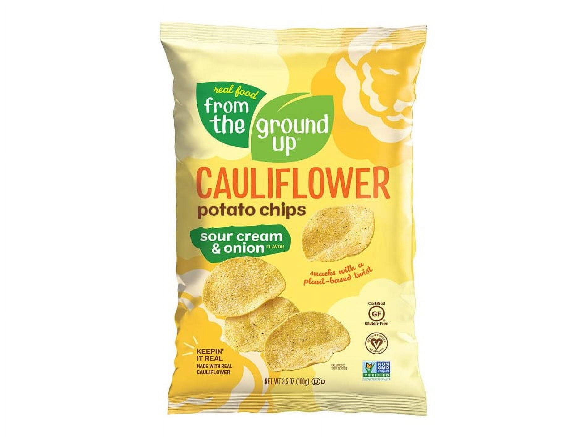 Real Food From The Ground Up Cauliflower Chips, 3.5 Oz, Sour Cream ...