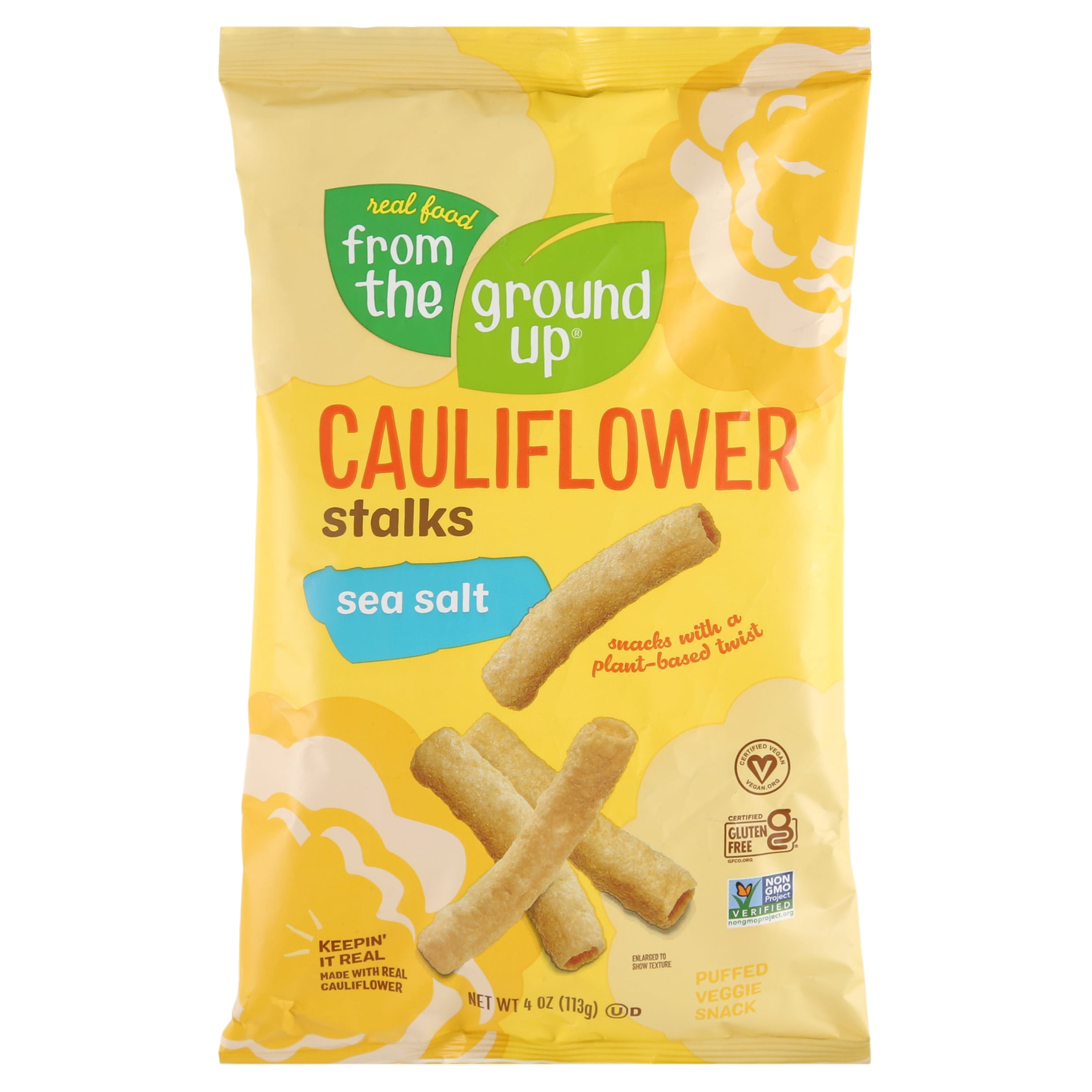 Real Food From The Ground Up Veggie Snack - Cauliflower Sea Salt Stalks ...