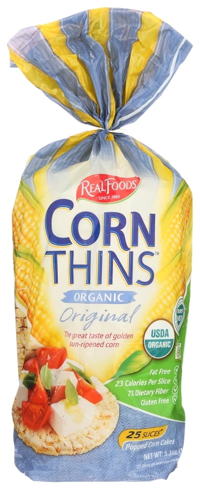 Real Foods Organic Corn Thins, 5.3 Oz - Walmart.com