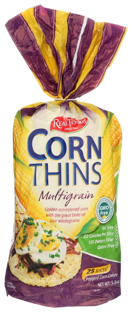 Real Foods Organic Corn Thins Multigrain, 5.3 Oz - Walmart.com