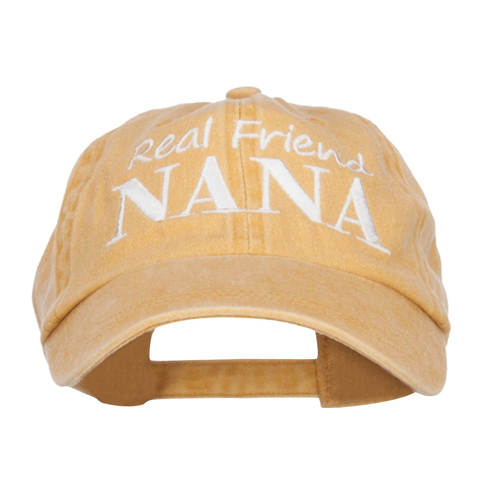 Real Friend Nana Embroidered Washed Cap - Mango OSFM - Walmart.com