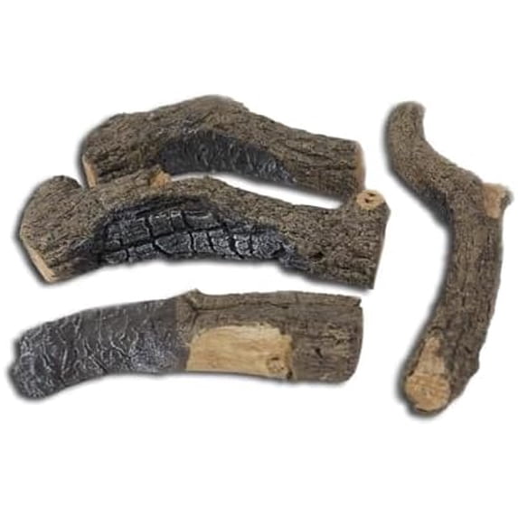 Real Fyre Charred Oak Branches (BDC-4), Set of 4 Ceramic Fire Logs ...