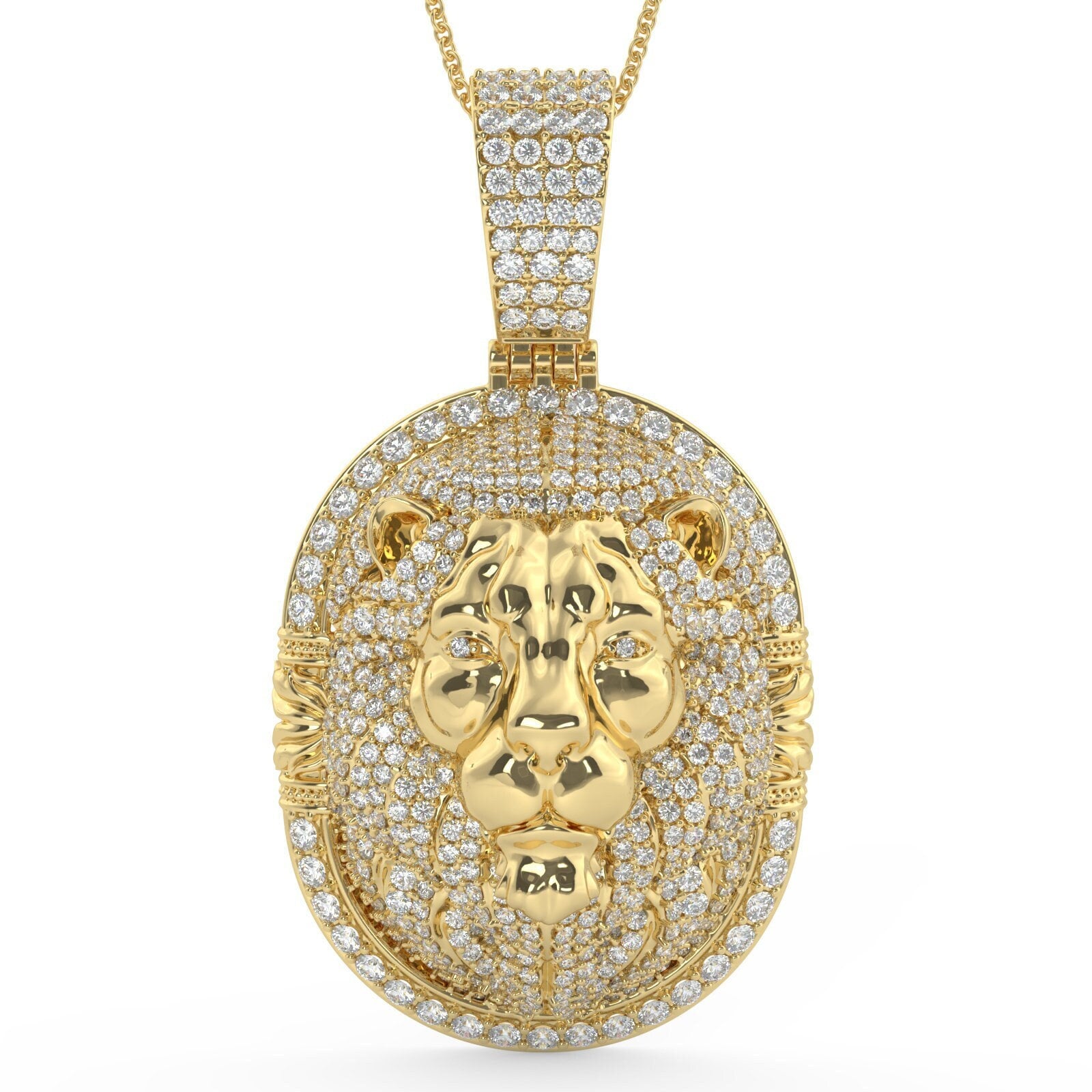 Mountain Lion Cougar Puma Panther Snow Antiqued Oval Charm Pendant with ...