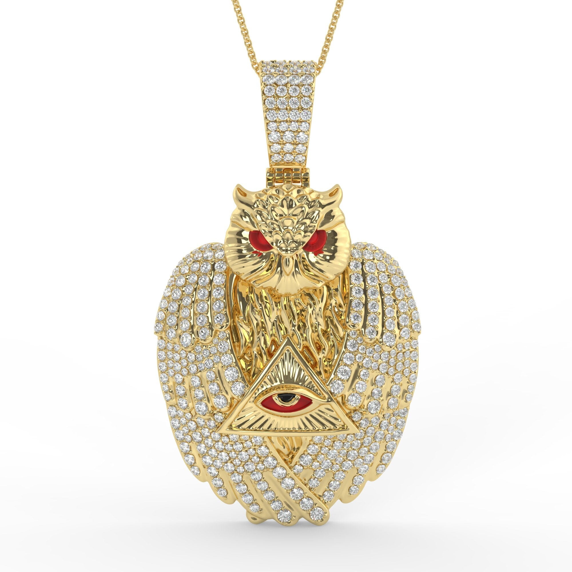 Real Genuine 3.75 Cwt Moissanite Diamond Eye of Providence Freemasonry ...