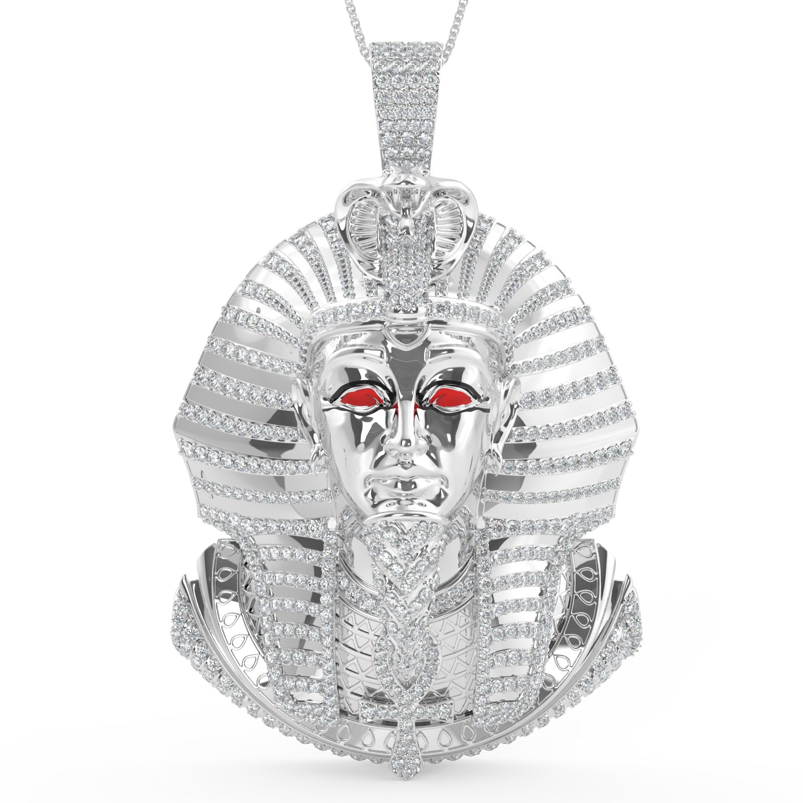 Real Genuine 5.35 Cwt VVS1 Natural Moissanite Diamond Iced Out Egyptian ...