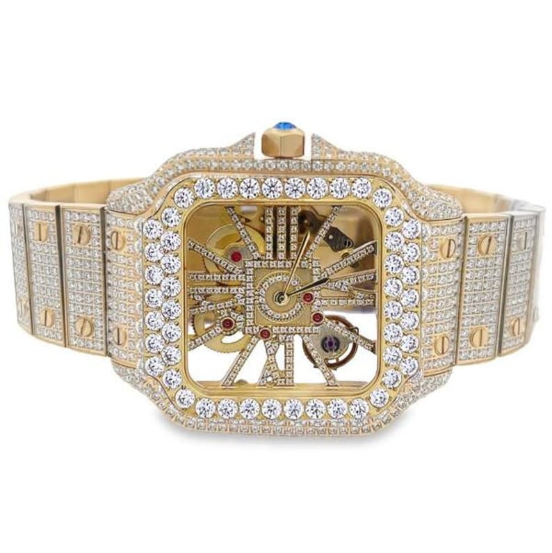 Real Genuine Certified 24.76 Cwt. VVS/D Moissanite Diamond 14K Yellow ...