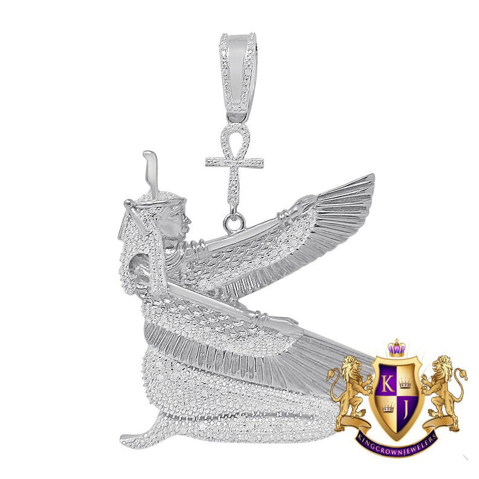 Real Genuine Diamond Egyptian Sky Goddess God Isis Custom Pendent 10K ...