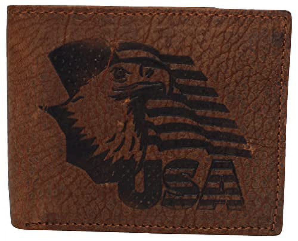 Real Genuine Leather RFID Blocking Wallets Mens Wallet Bifold Classic ...