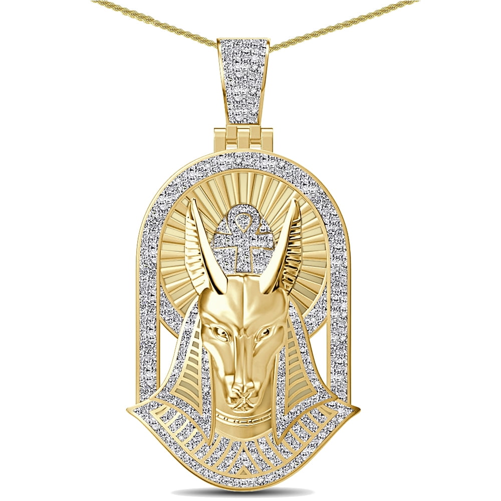 Real Genuine Moissanite Diamond 1.50 Cwt. 32+ Grams Egyptian Anubis God ...