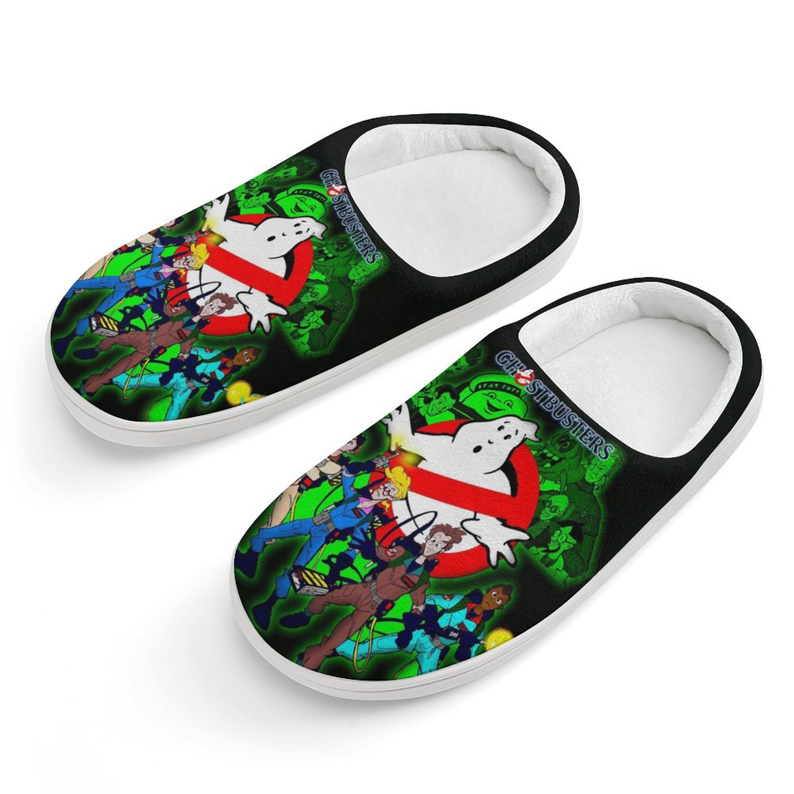 Real Ghostbusters Kids Cotton Slippers Slip-on Indoor Memory Foam House ...