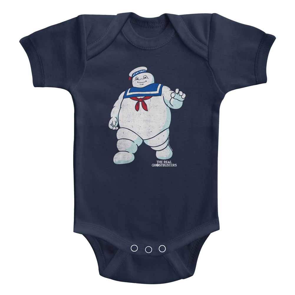 Real Ghostbusters Mr Stay Puft 2 Navy Infant Baby Romper - Walmart.com