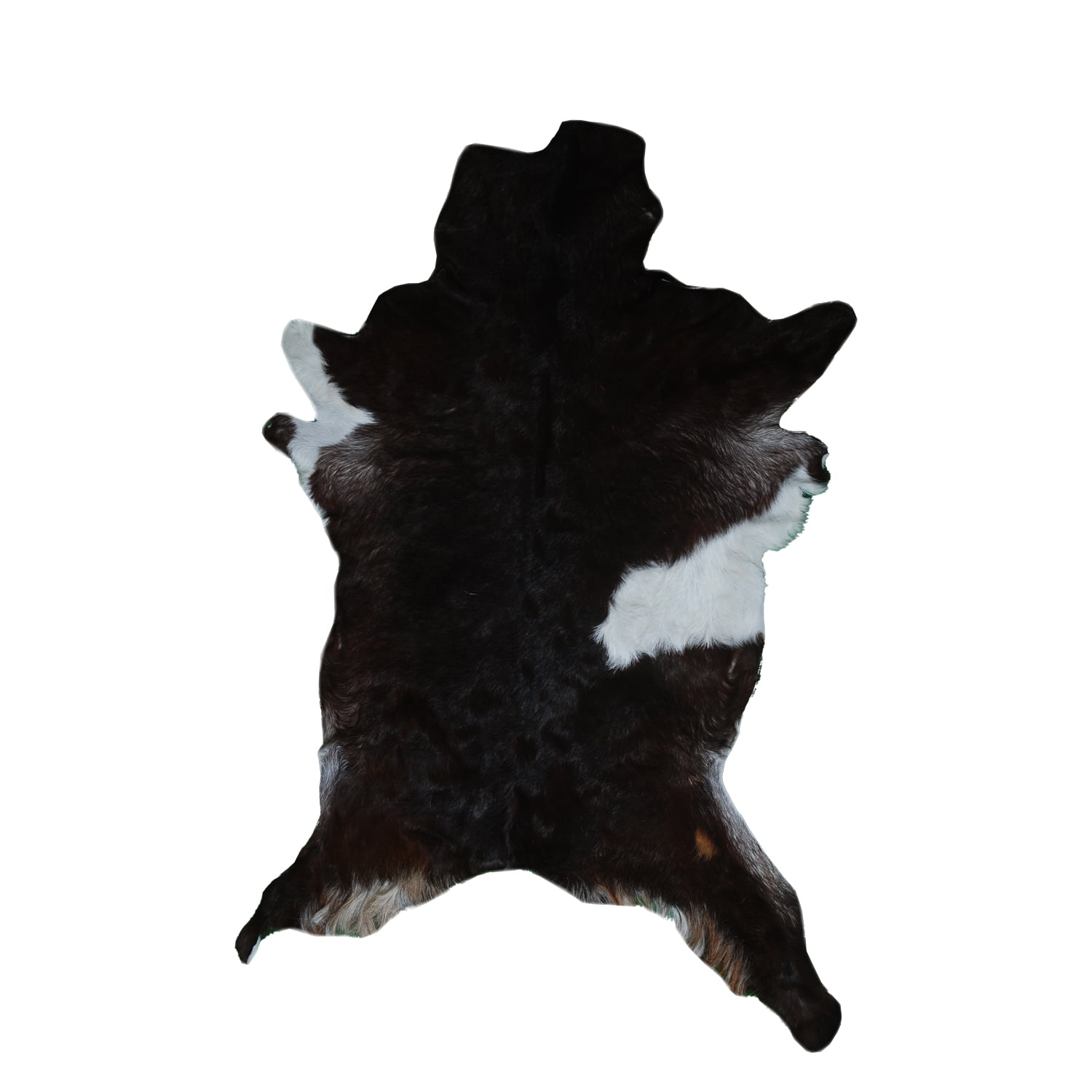 Real Goat Hide, Soft Goat Skin Rug, Brown and white Goat Skin Hair on ...