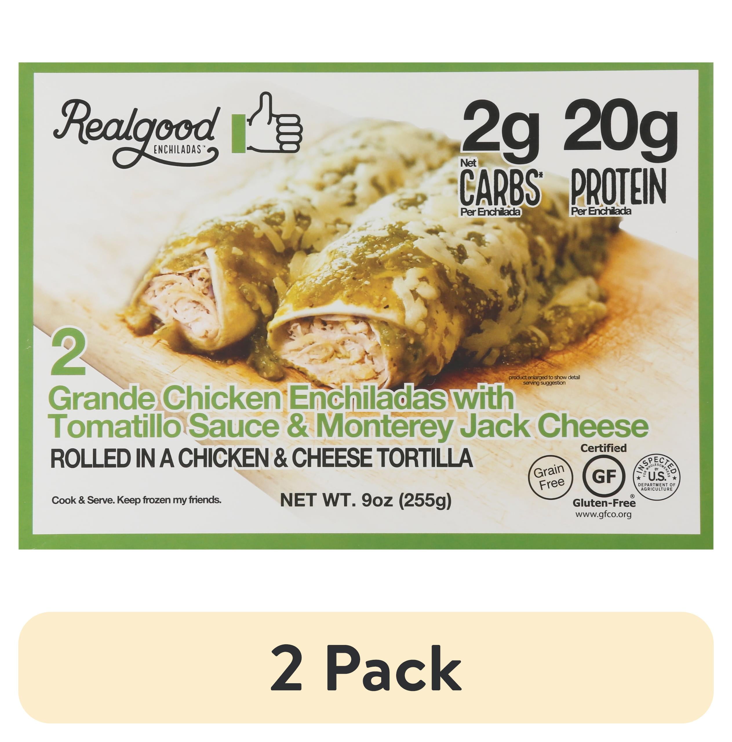 (2 pack) Real Good Foods Grande Chicken Enchiladas Realgood Foods Co ...