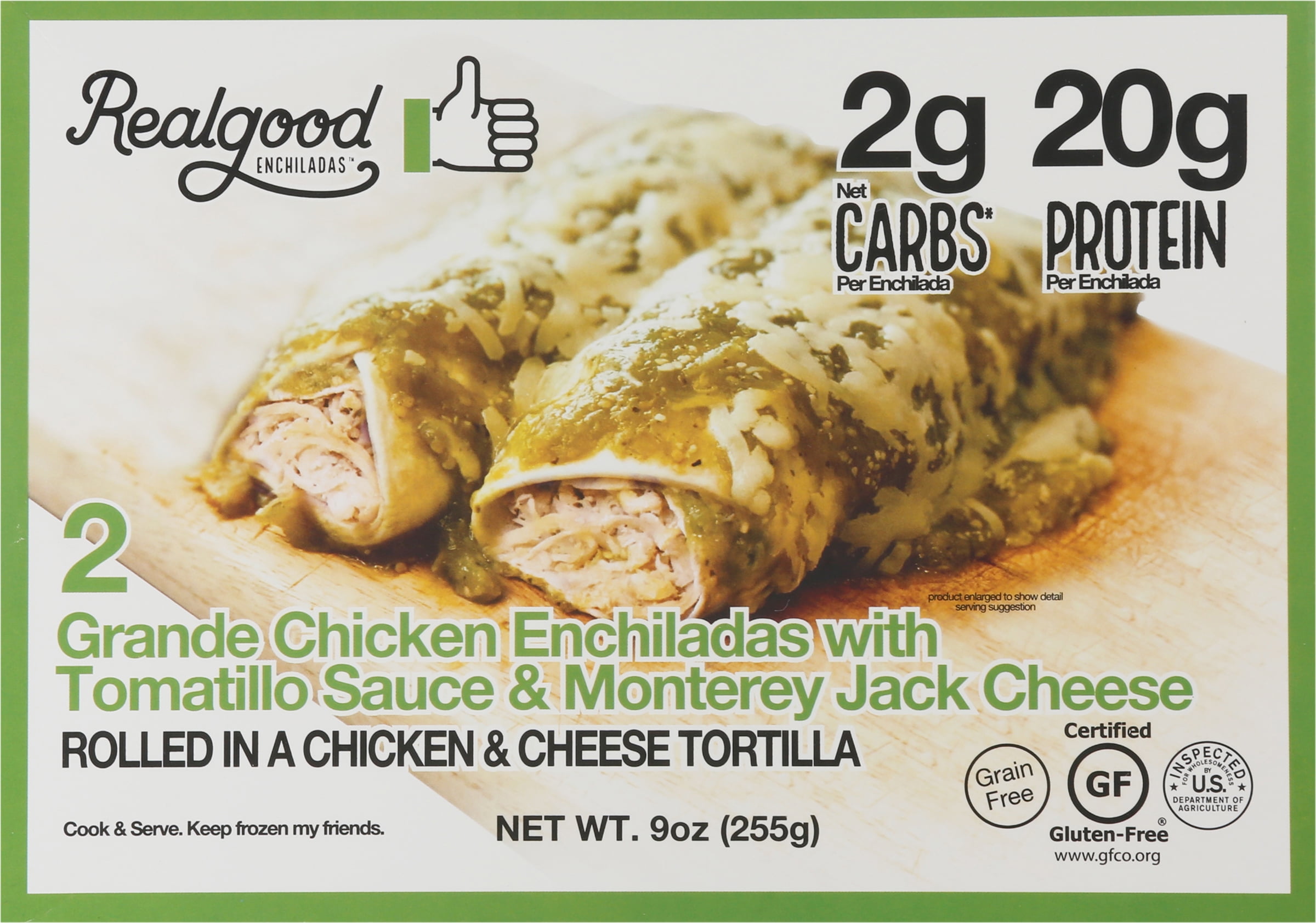 Real Good Foods Grande Chicken Enchiladas Realgood Foods Co. Grande ...