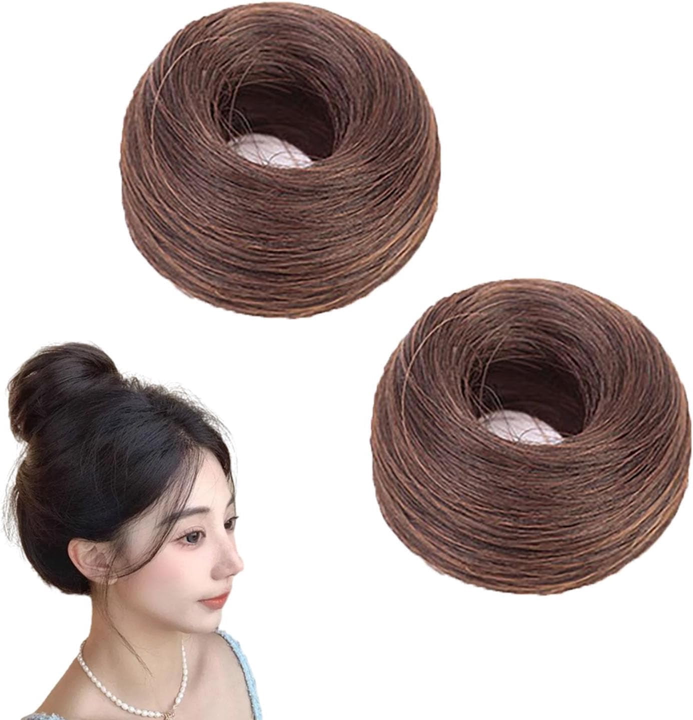 Real Hair Bun Wig, Messy Bun Hair Piece, Stationaryi Real Hair Bun Wig ...