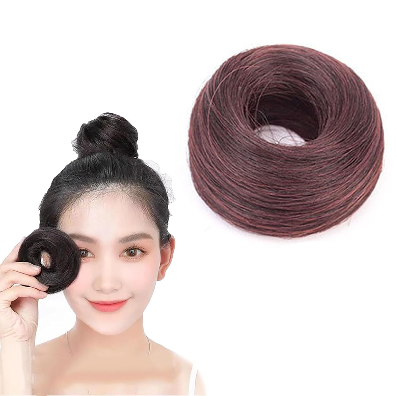 Real Hair Bun Wig, Ponytail Extension Human Hair, Donut Elegant Chignon ...