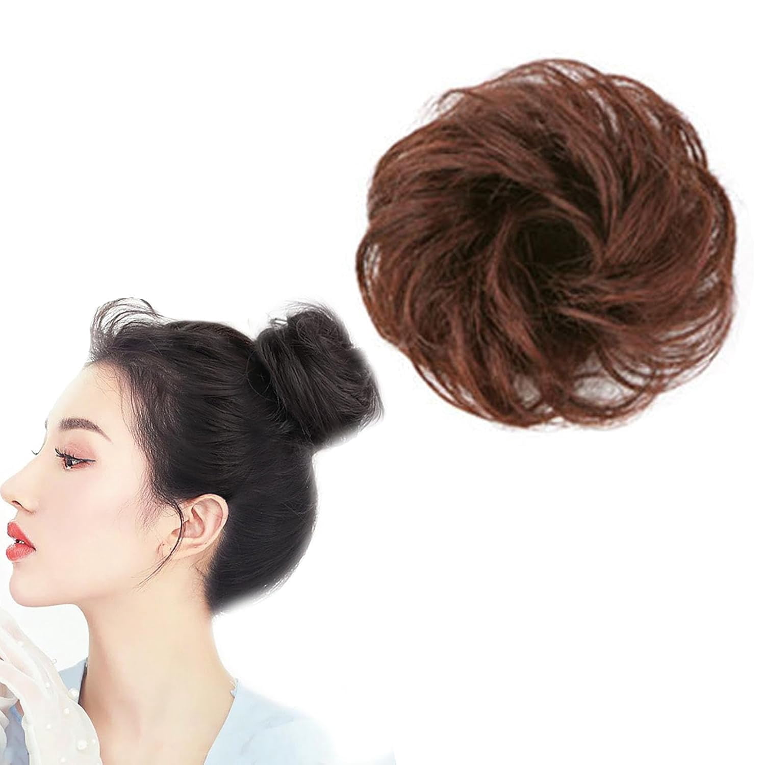Real Hair Bun Wig, Ponytail Extension Human Hair, Donut Elegant Chignon ...