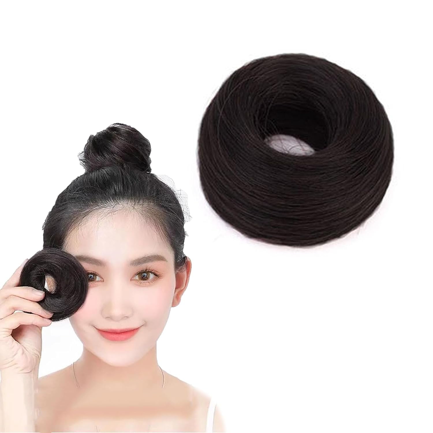 Real Hair Bun Wig, Ponytail Extension Human Hair, Donut Elegant Chignon ...