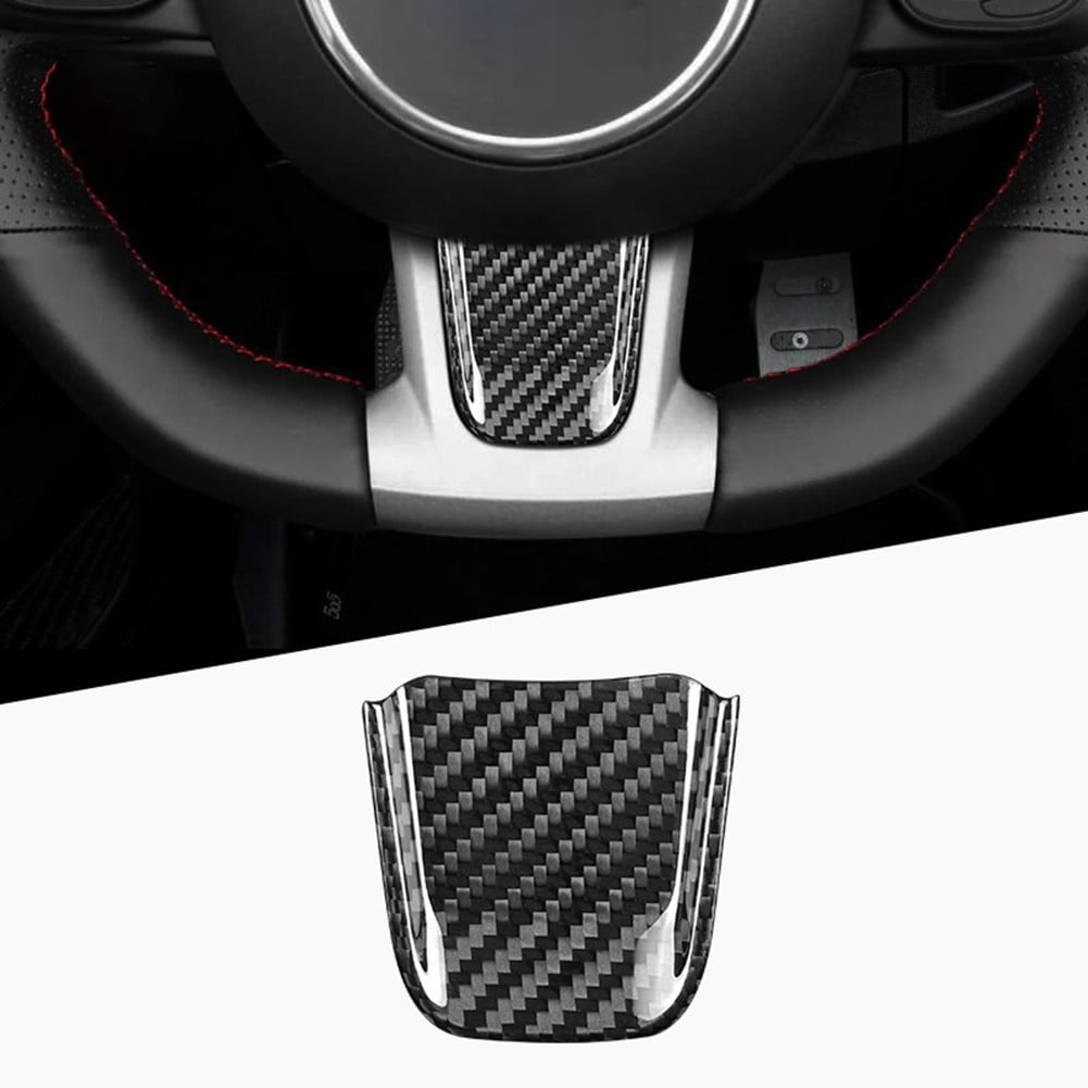 Real Hard Carbon Fiber Steering Wheel Chin Cover For Fiat 500 For ...