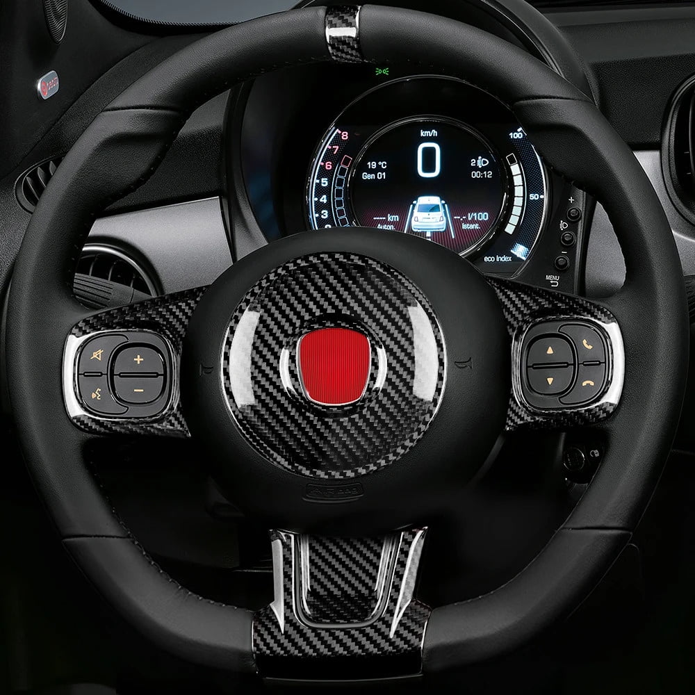 Real Hard Carbon Fiber Sticker For Fiat 500 Abarth 595 695 2008-2013 ...