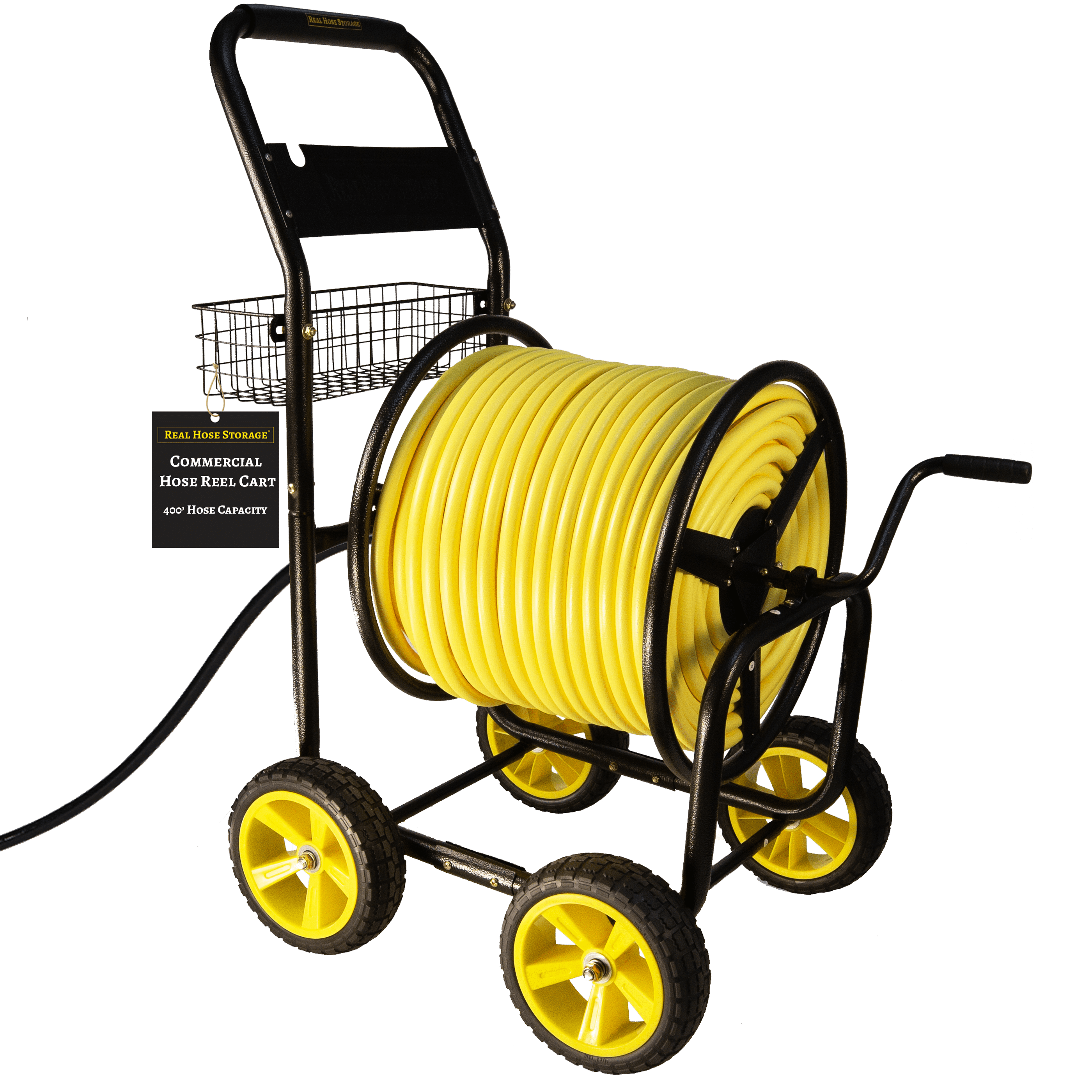Real Hose Storage Heavy Duty Hose Reel Cart, Commercial Hose Reel with ...