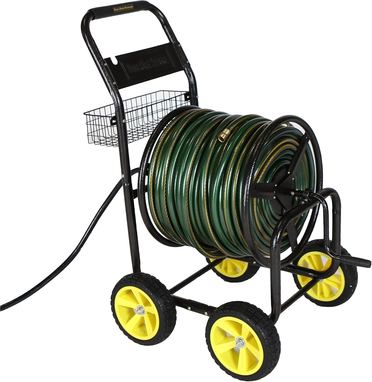 Real Hose Storage 400ft Hose Reel Cart with Wheels – Durable Garden ...