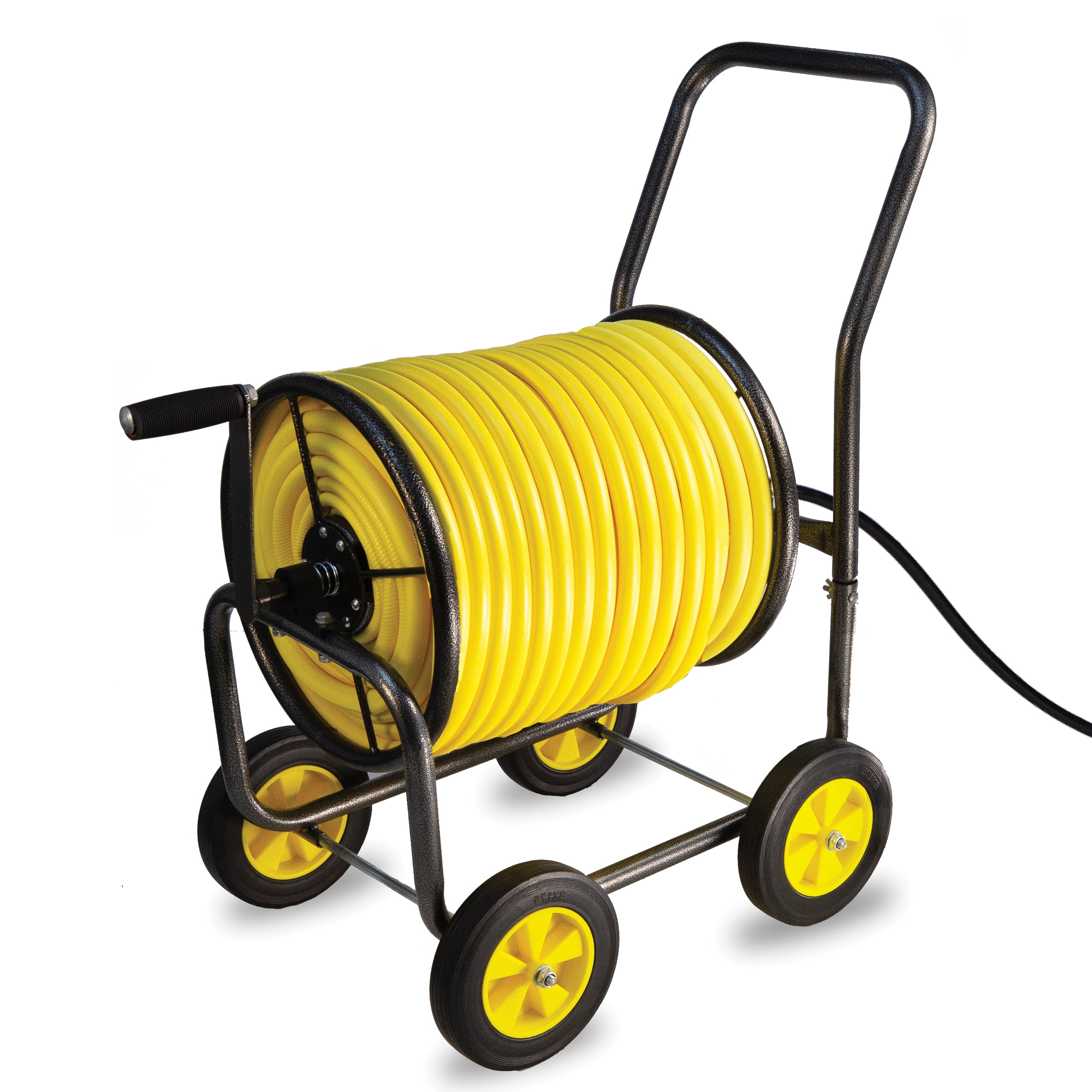 Real Hose Storage Garden Hose Reel Cart, 4 Wheel Holds Up to 250 ft of ...