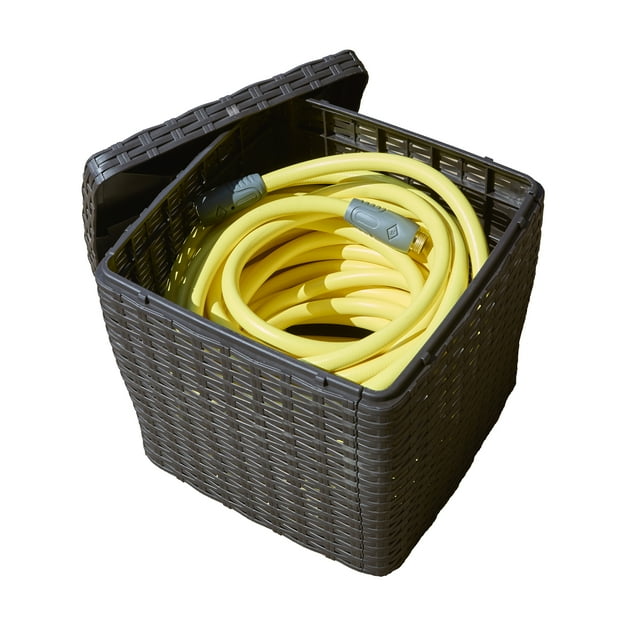 Real Hose Storage Outdoor Garden Hose Storage Holder, Decorative Garden ...