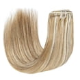 Real Human Hair Invisible Straight Seamless Clip On Hair Extensions ...